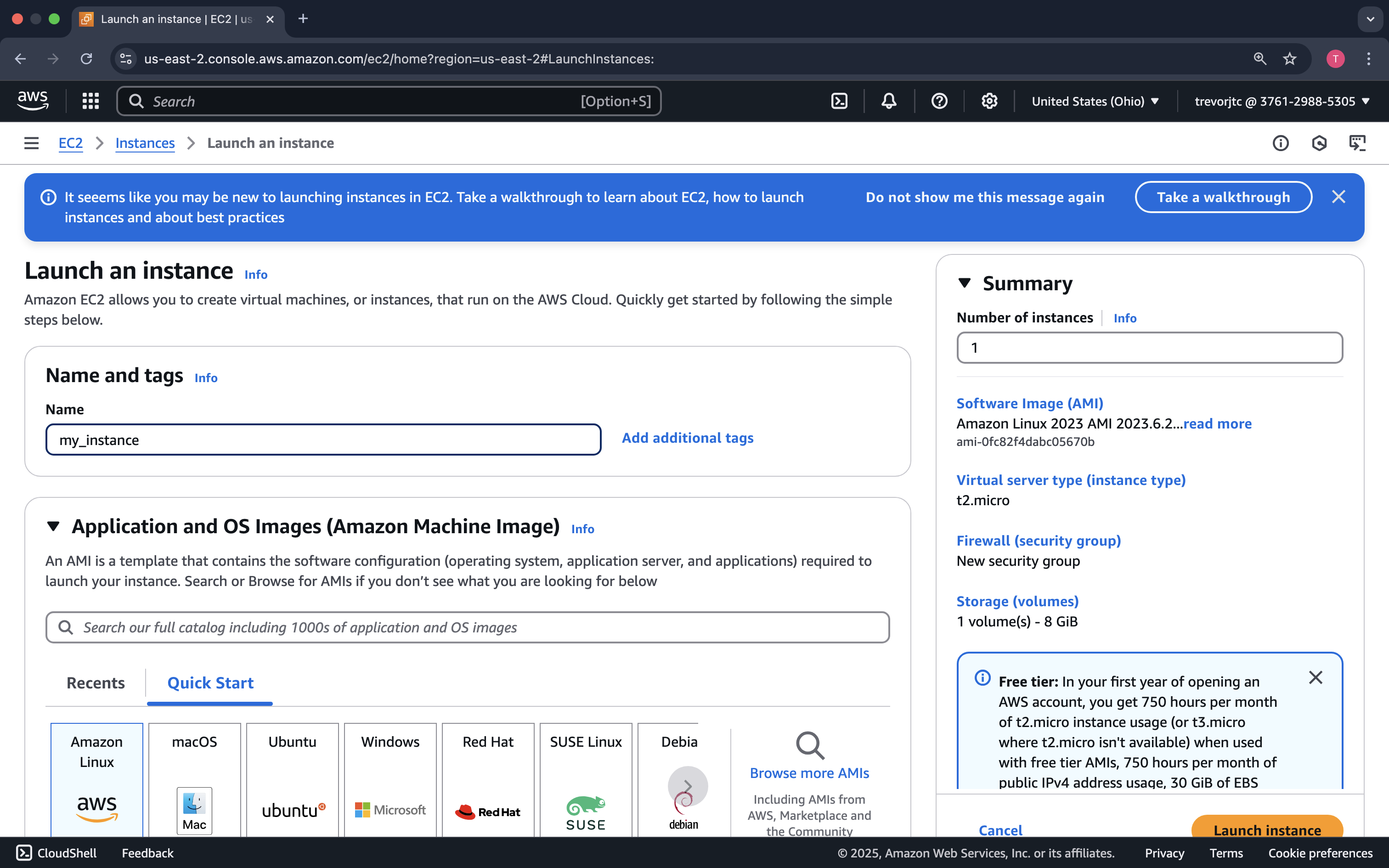 Create an Amazon EC2 Instance | JTC Workshop
